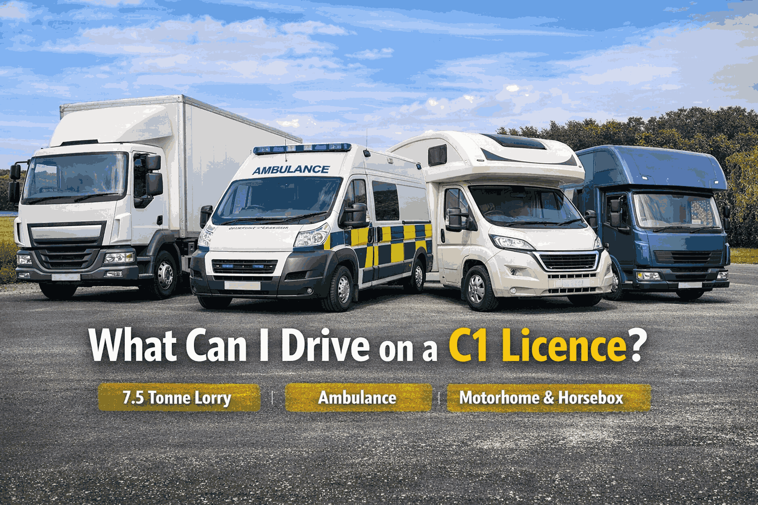 C1 Licence UK: What Vehicles Can You Legally Drive?